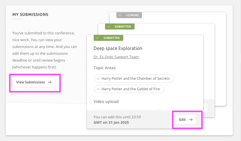 Editing your submission