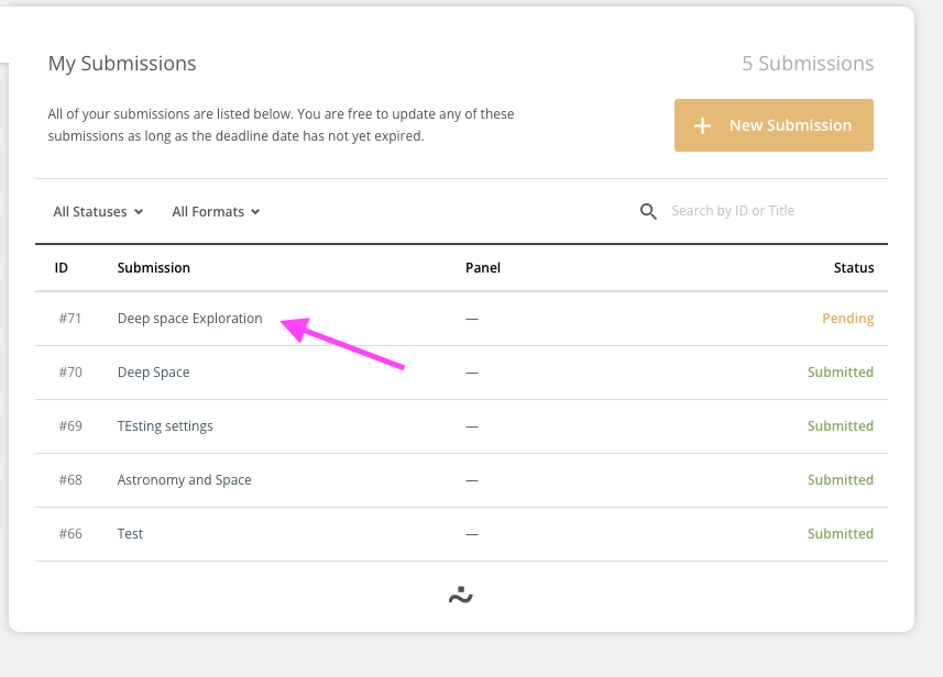 Editing your submission