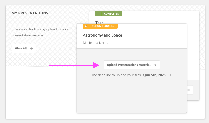 Uploading presentation files