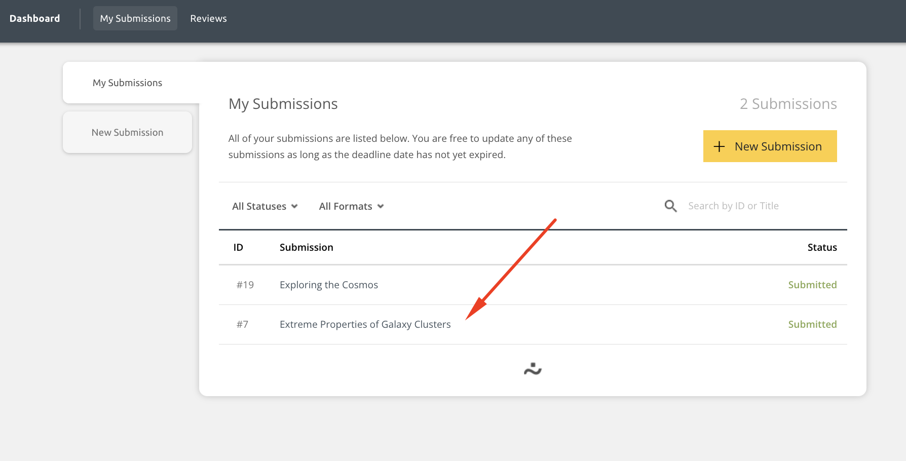 Editing your submission