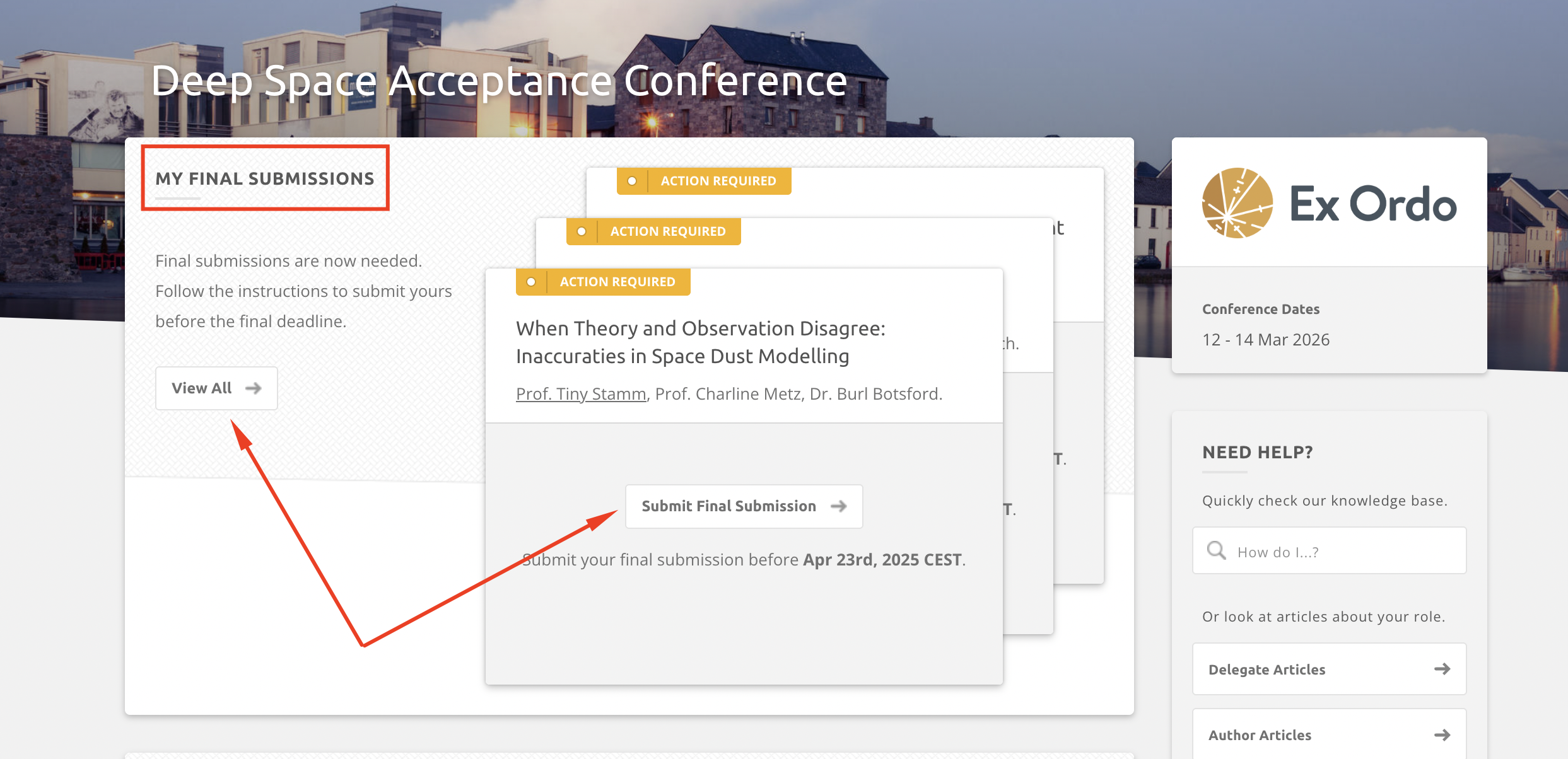 Completing your final submission